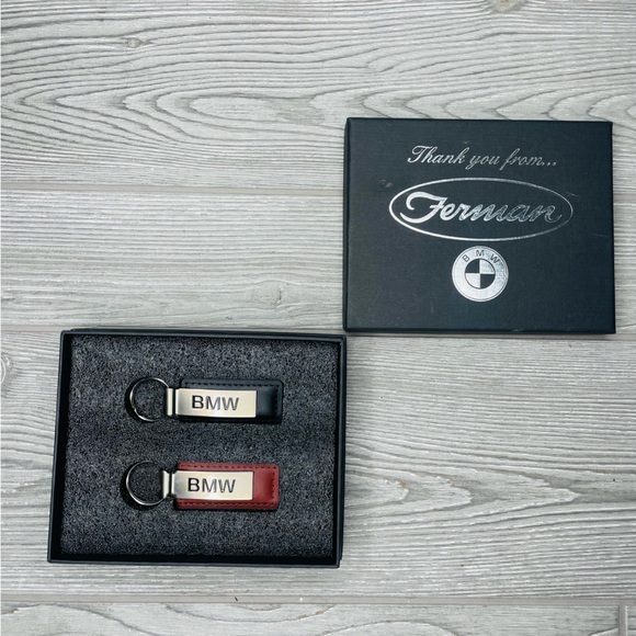 BMW | Accents | Bmw Car Dealer Keychain Key Fob Ring Black Brown ...